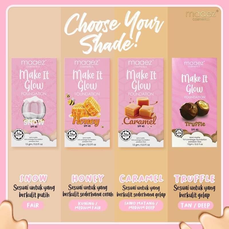 MAAEZ Foundation Make It Glow 15g | Shopee Malaysia
