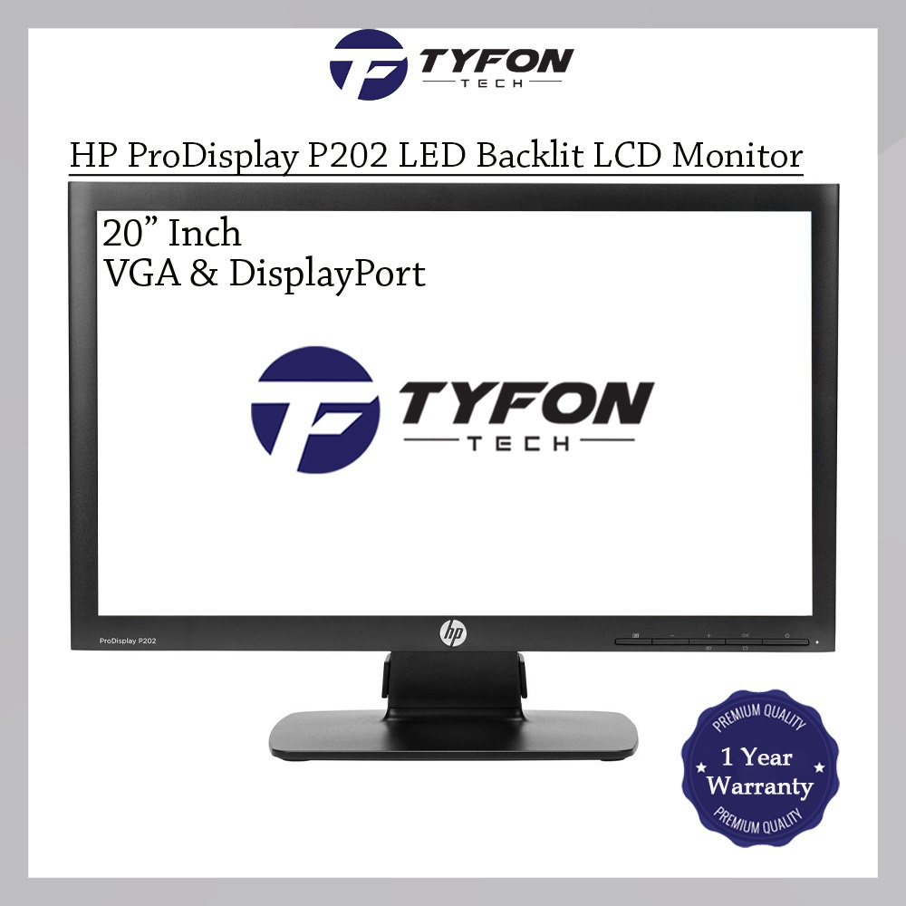 HP ProDisplay 20" Inch Widescreen LED Backlit LCD Monitor P202 ...