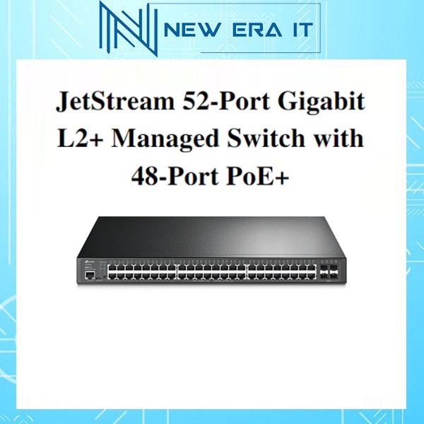 Tp- Link JetStream 52-Port Gigabit L2+ Managed Switch with 48-Port PoE+ ...