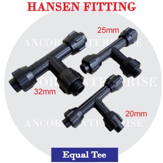 Hansen Fitting Equal Tee (20mm/25mm/32mm) | Shopee Malaysia