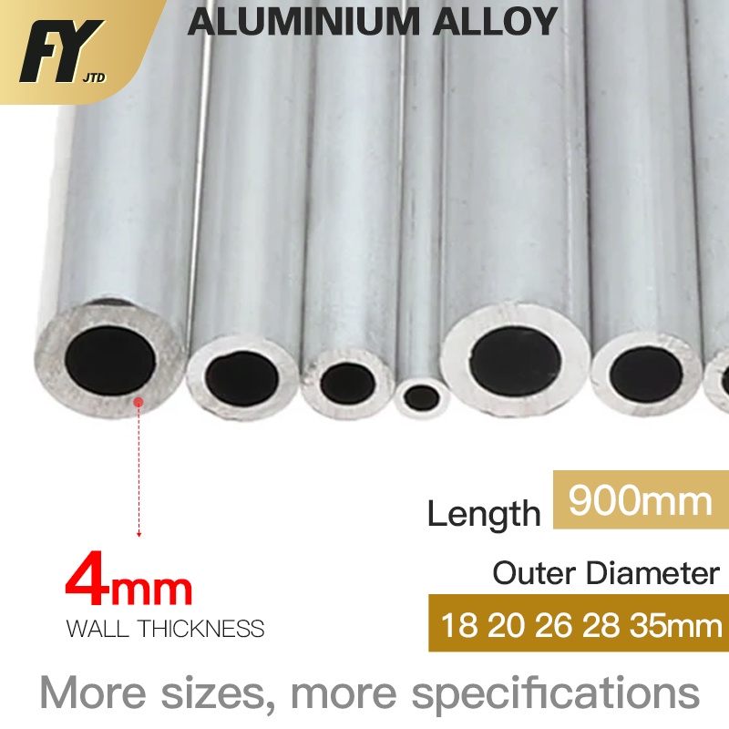 FUYI aluminum tube 4mm wall thickness 950mm length OD 18-35mm High ...