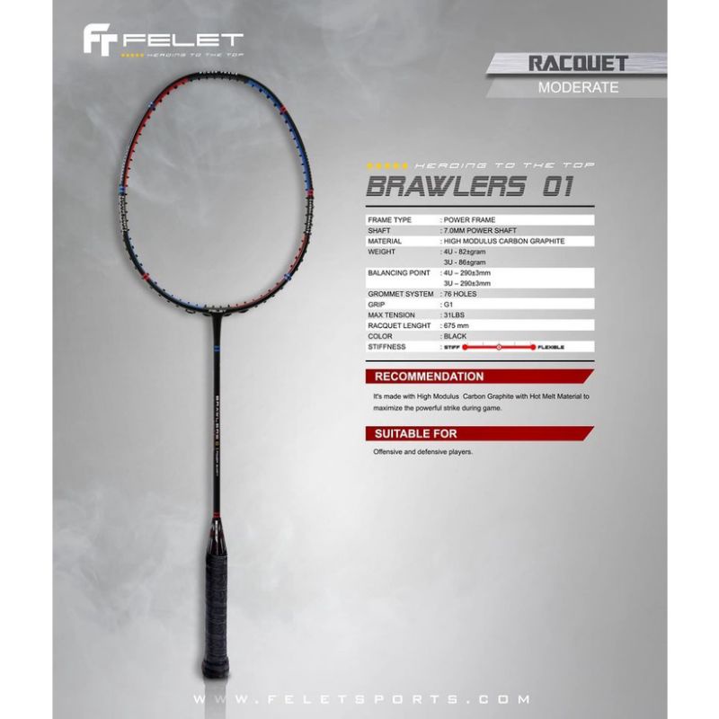 FELET RACKET BRAWLERS 01& 02 (Original ) | Shopee Malaysia