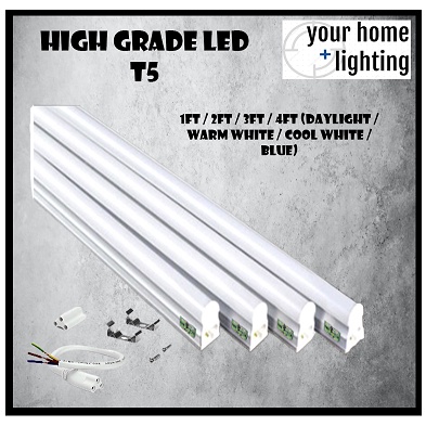 T5 LED Tube Light Complete Set 1FT / 2FT / 3FT / 4FT (D/L / C/W / W/W / BLUE) | Shopee Malaysia