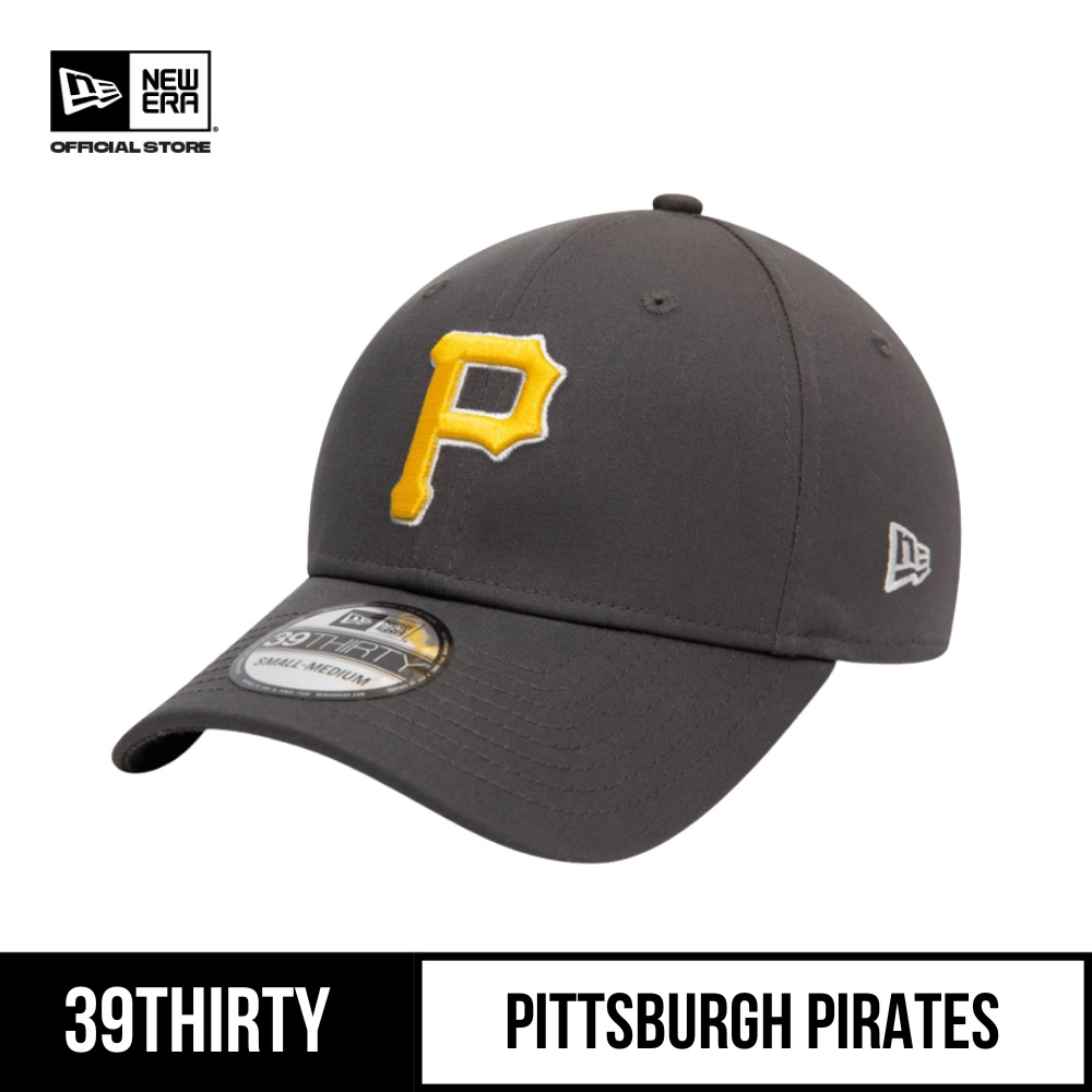 New Era 39THIRTY Pittsburgh Pirates League Essential Grey Stretch-Fit ...
