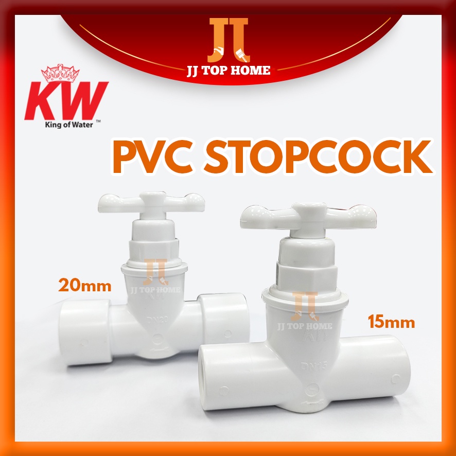 🔥 READY STOCK 🔥 KW PVC Stopcock Stopvalve 1/2"(15mm) / 3/4"(20mm ...