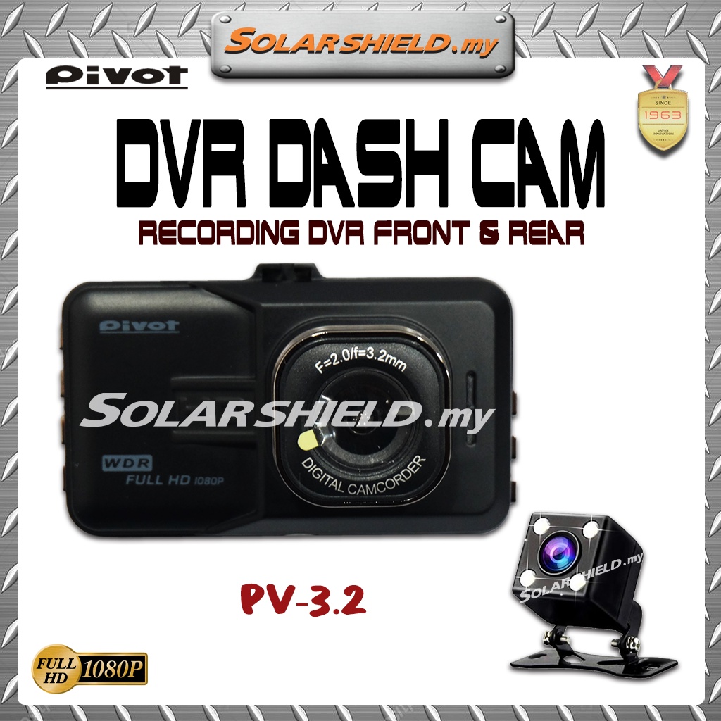 Pivot Car HD Recording Dvr Front & Rear Model PV-3 | Shopee Malaysia