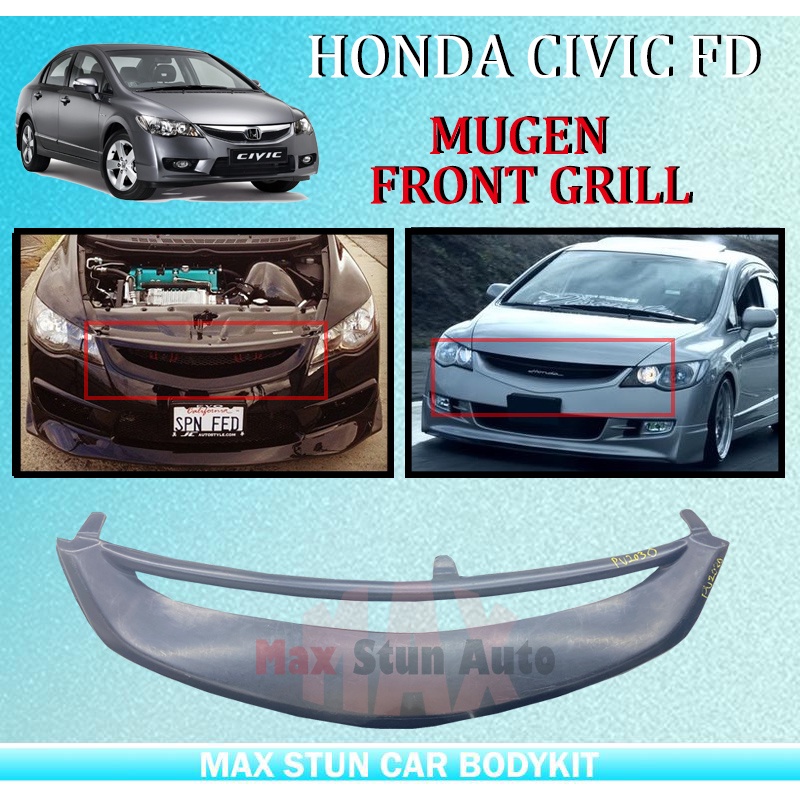 HONDA CIVIC FD 06-08 MUGEN FRONT GRILL SARUNG MATERIAL PU GETAH FRONT ...