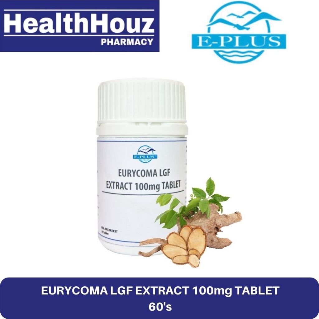 E-Plus, Eurycoma LGF Extract, Tongkat Ali, 100mg Tablet - 60's | Shopee ...