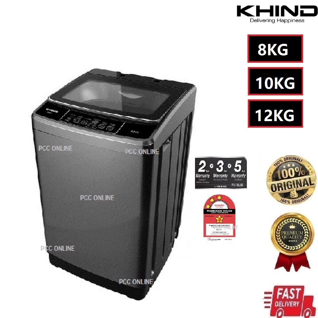 KHIND Washing Machine Fully Auto / Mesin Basuh Auto WM80A 8KG / WM100A ...