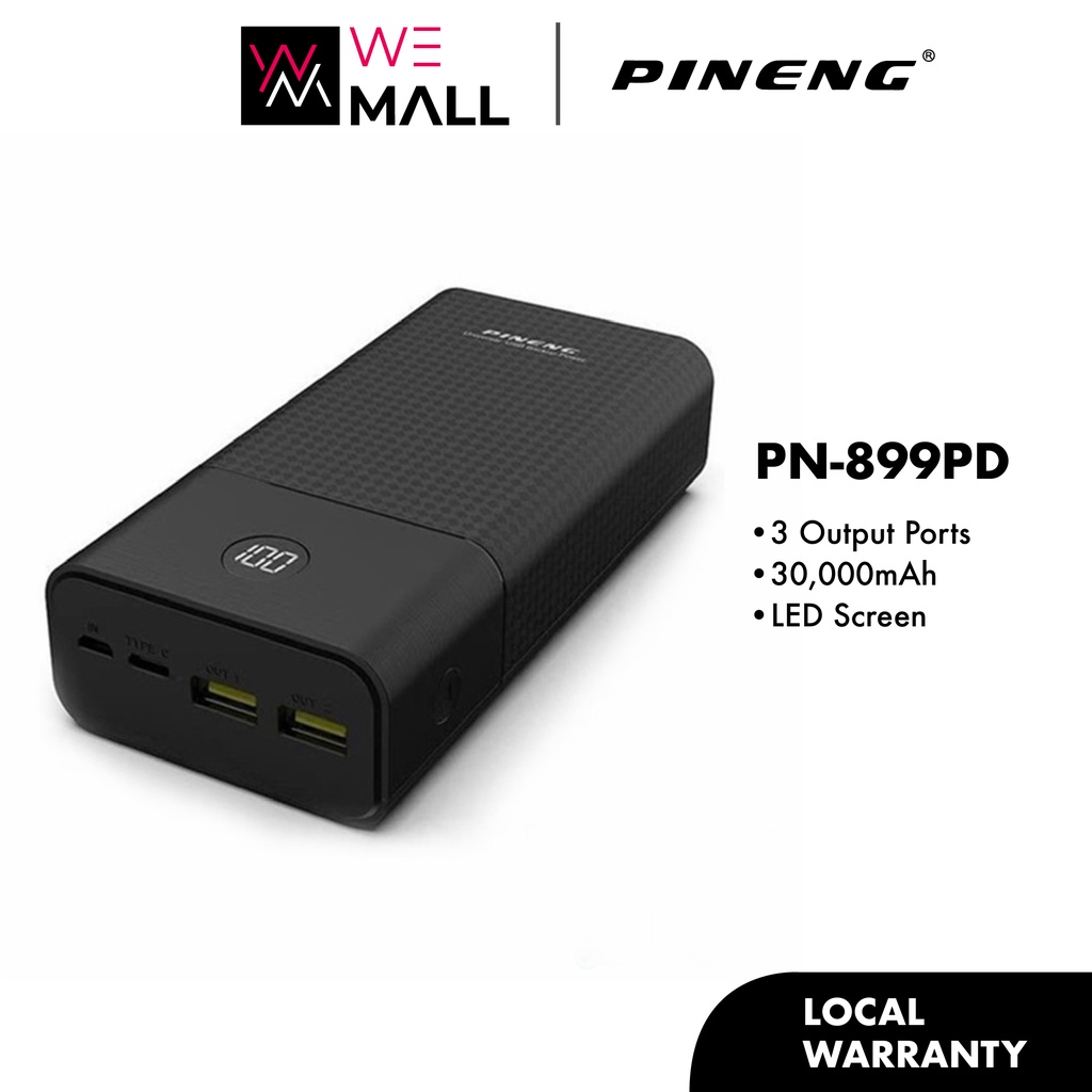 Pineng PN-899PD 30000mAh QC 3.0 / PD 3.0 Power Bank | Shopee Malaysia