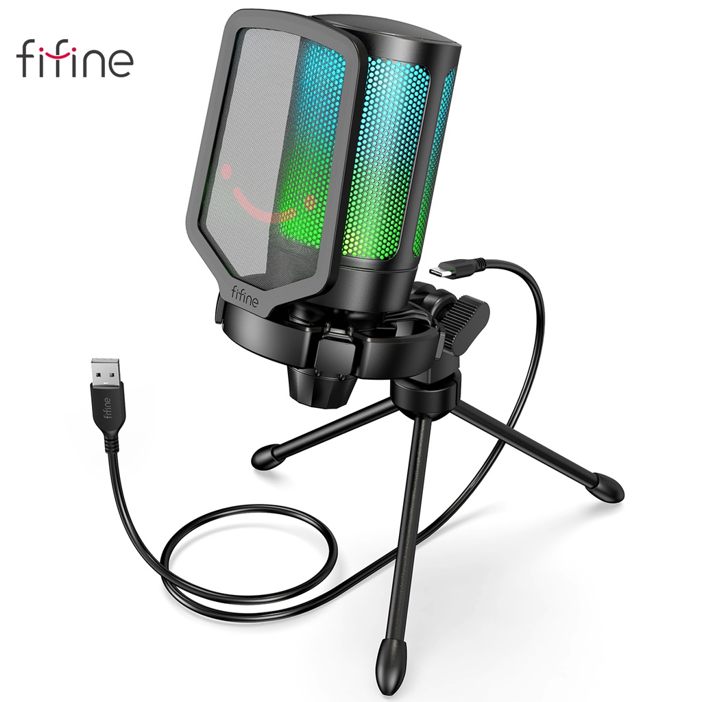 FIFINE A8 USB Condenser Microphone Ampligame for YouTube Video Twitch ...