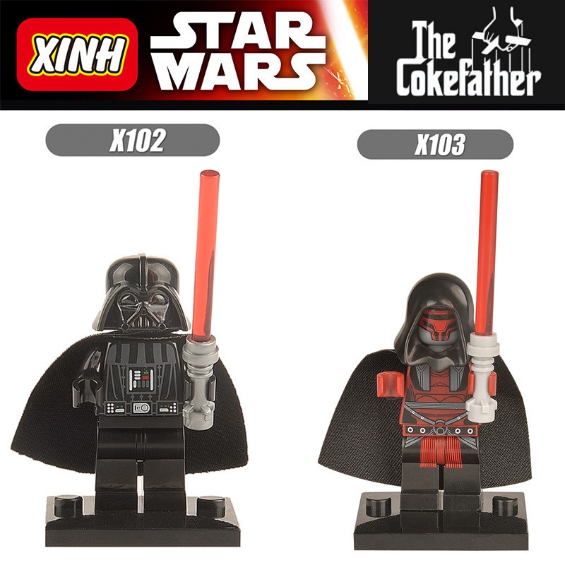 XINH X102 X103 Minifigures Star Wars Darth Vader Darth Revan Bricks ...