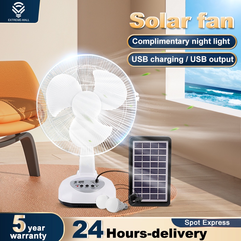 Solar Fan Large Wind Portable Fan Desktop '14 16' Ultra Long Battery ...