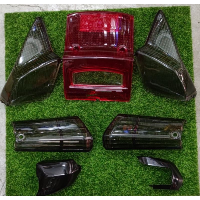Honda EX5 DREAM TAIL LAMP COVER TINTED SMOKE COVER LAMPU BELAKANG SMOKE FRONT SIGNAL COVER ...