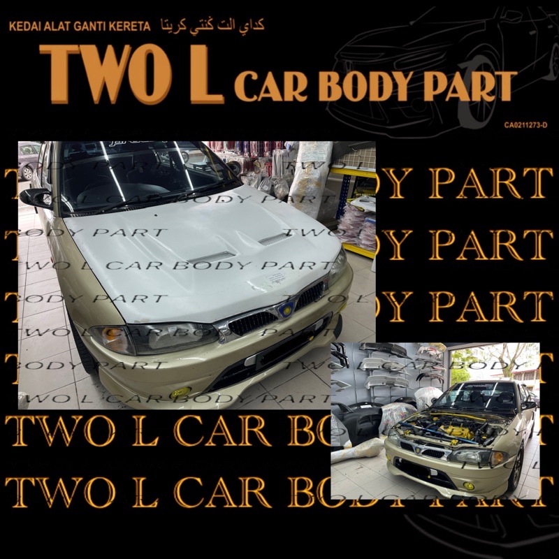 wira front bonnet kansai white frp material good fitting | Shopee Malaysia