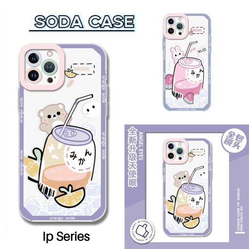 Casing IP 13 Pro Max 14 Plus 14 Pro Max Soda Drink Rabbit Bear Angle ...