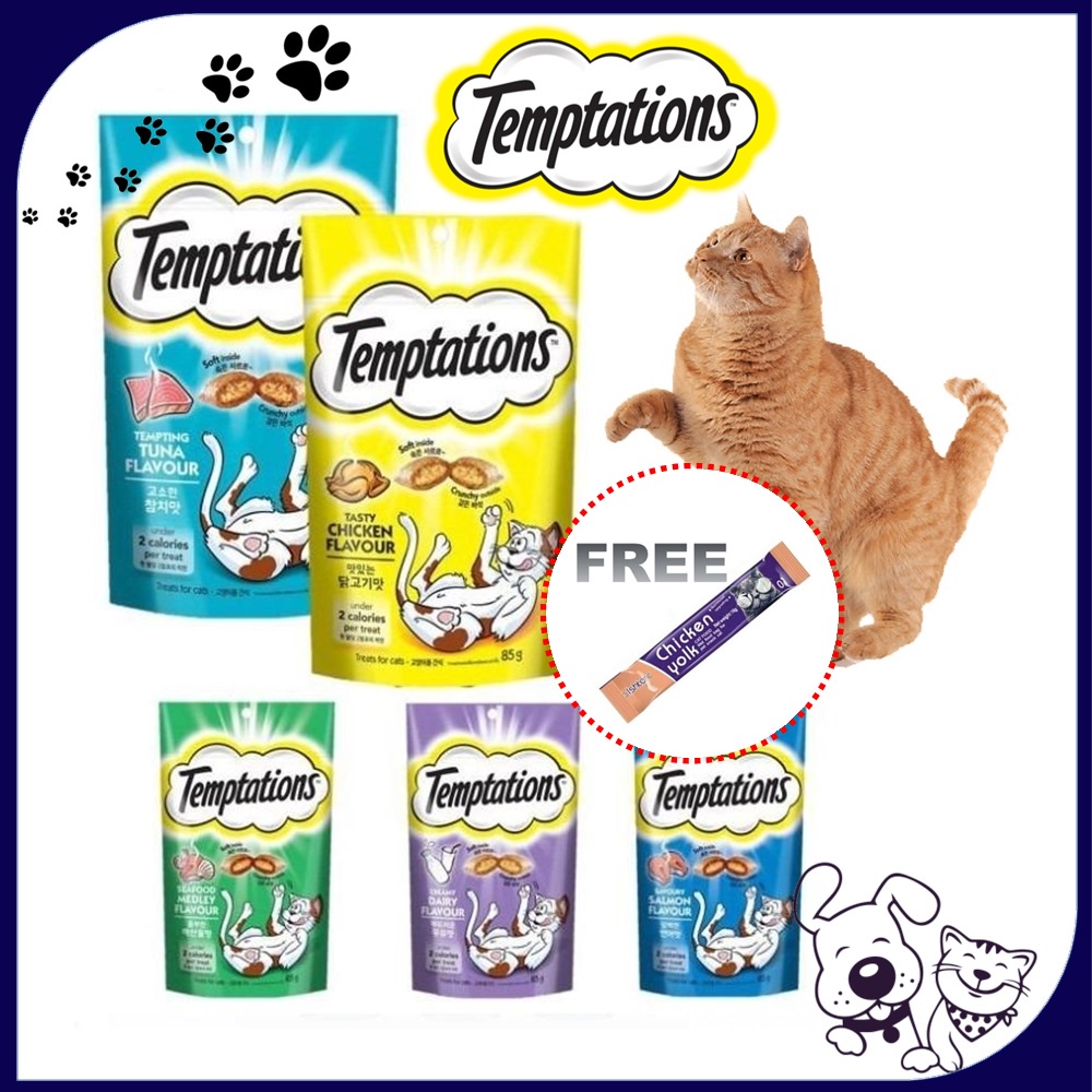 Temptations Cat Treats Snacks Makanan Kucing Snek 30g/85g | Shopee Malaysia