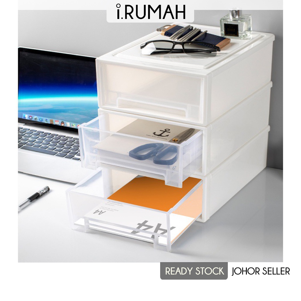 【i.Rumah】5L Stackable Storage Box Multipurpose Plastic Wardrobe Drawer ...