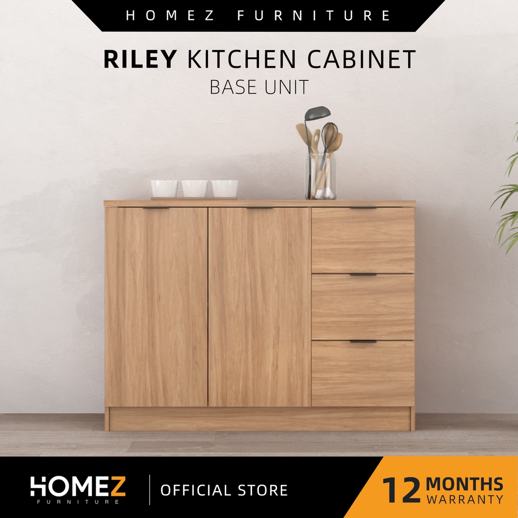 [FREE Shipping] Homez Riley Series Full Melamine Kitchen Cabinets Base ...