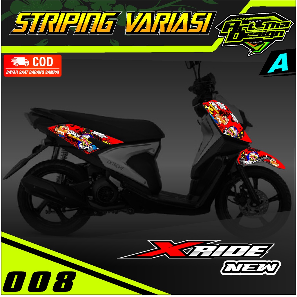 Sticker Striping X-Ride 125 New 008-Sticker Variation List Body ...