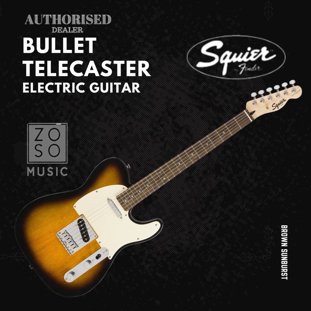 SQUIER BY FENDER BULLET TELECASTER ELECTRIC GUITAR WITH LAUREL ...