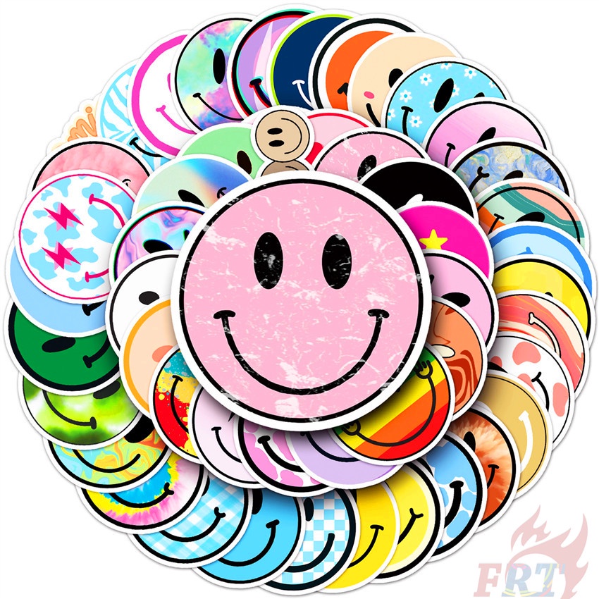 50Pcs/Set Smiley World Series 03 Fashion Brand Funny Smile Stickers DIY ...