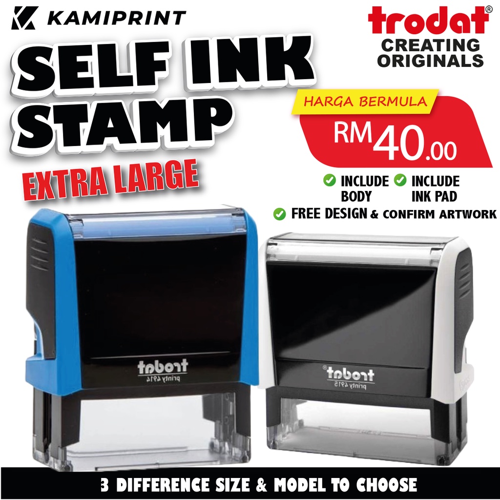BIG SIZE COP / COP TRODAT ORIGINAL / SELF INK STAMP / RUBBER STAMP ...