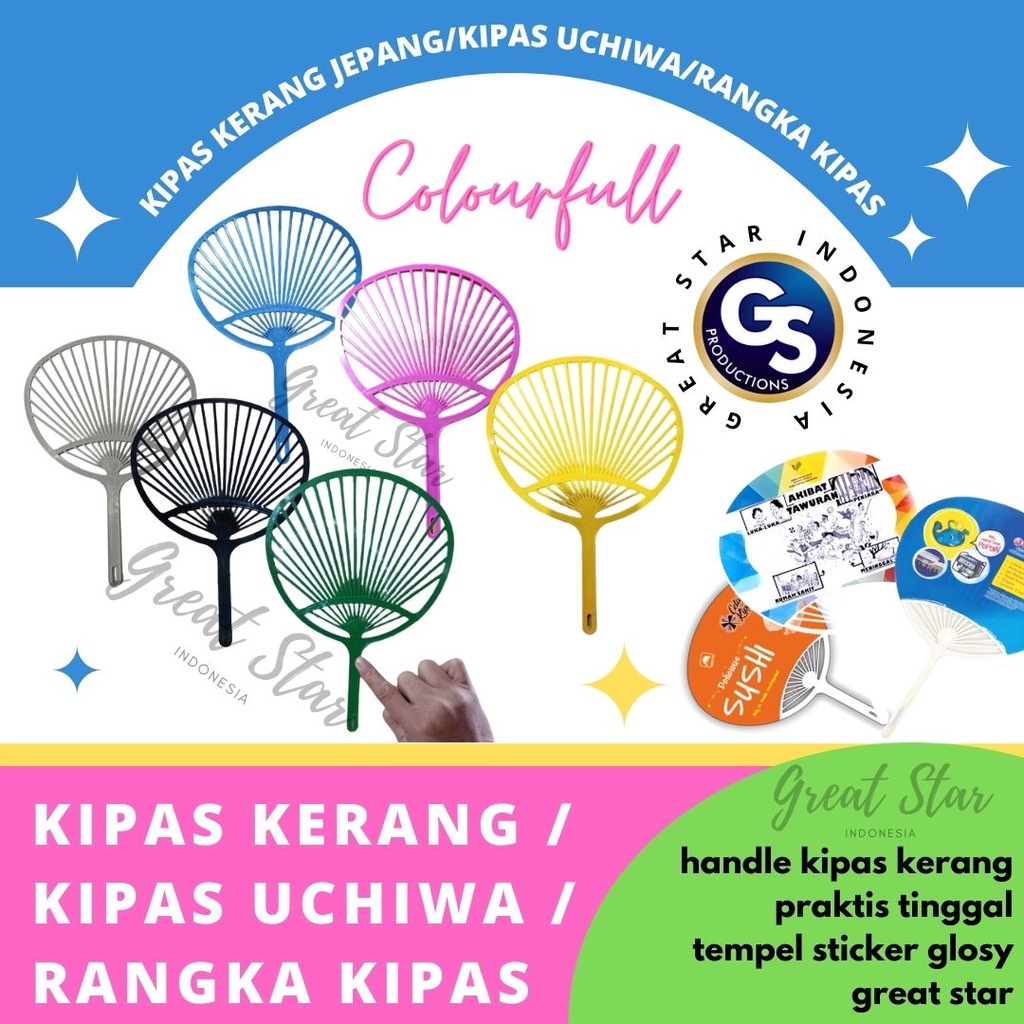 JAPANESE SHELL FAN /star grill/UCHIWA SHELL FAN FRAME | Shopee Malaysia