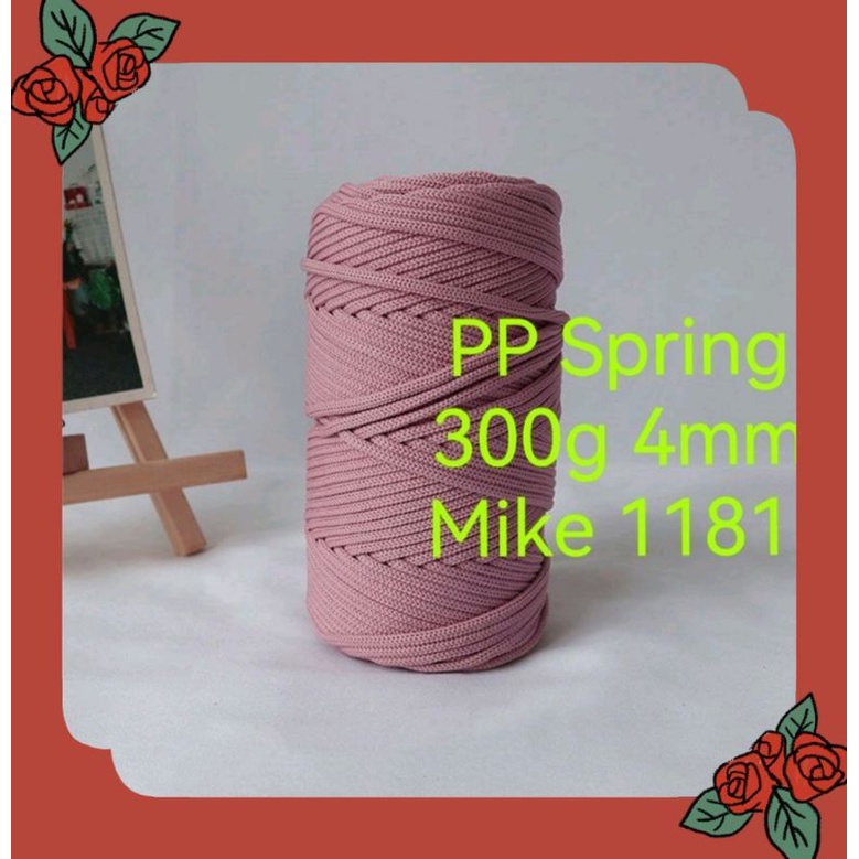 PP Spring 4MM Yarn benang Kait Yarn (300 gram) 4mm Premium Chunky rope ...