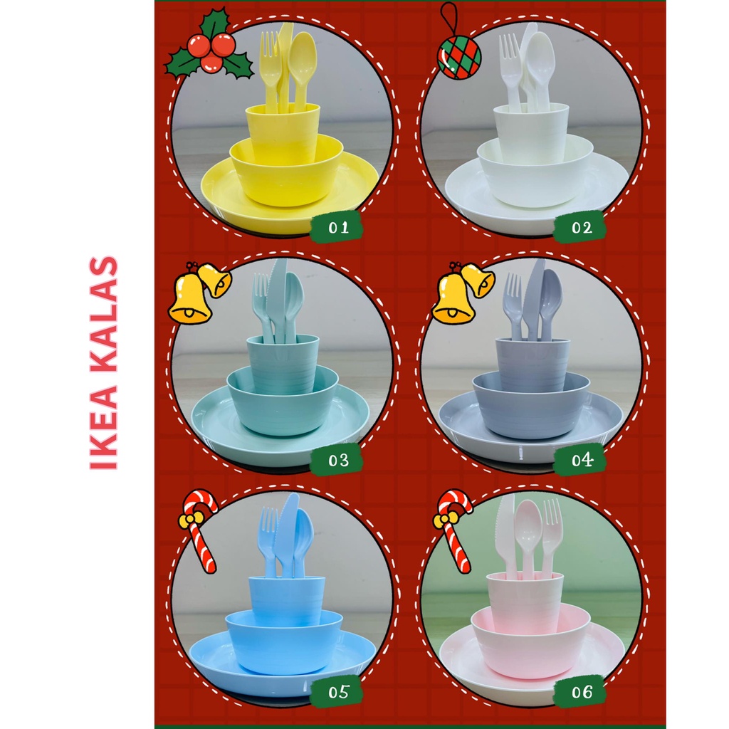 ️READY STOCK ️IKEA KALAS CUTLERY SET, MUG, PLATE, BOWL | Shopee Malaysia