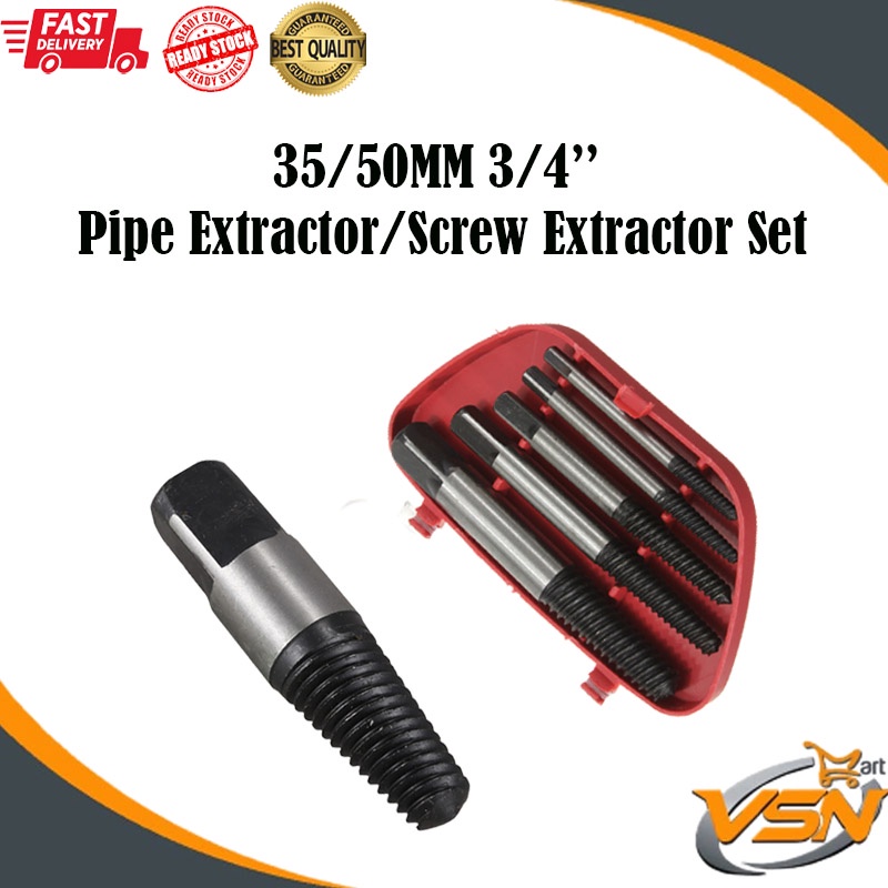 HEAVY DUTY 35/50MM 3/4" Pipe Extractor/Screw Extractor Set | Shopee ...