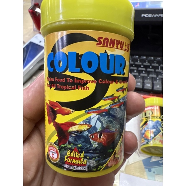 GUPPY MOLLY FISH FOOD Sanyu Colour Flake 90ml | Shopee Malaysia