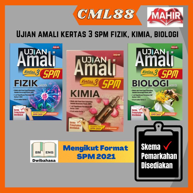 [CML88] Ujian Amali 2022 SPM Fizik, Kimia, Biologi Kertas 3 - Mahir | Shopee Malaysia