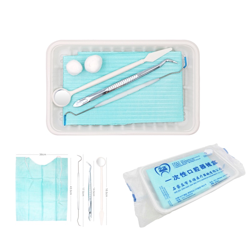 Kit Disposable Dental Oral Package Set Mouth Mirror Tweezer Probe ...