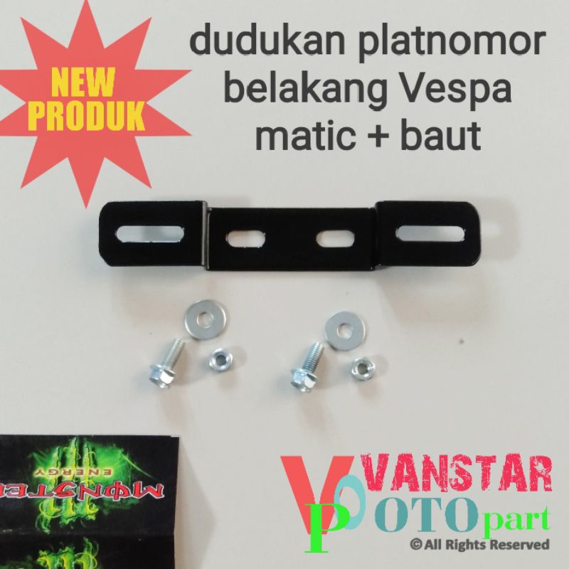 Vespa Rear Number Plate Holder Bracket | Shopee Malaysia