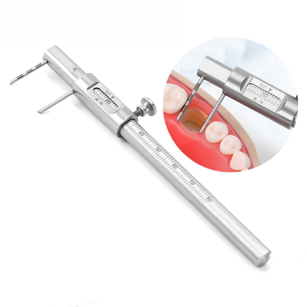 Dental Orthodontic Sliding Caliper 0-80mm Implant Measuring Gauge Scale ...