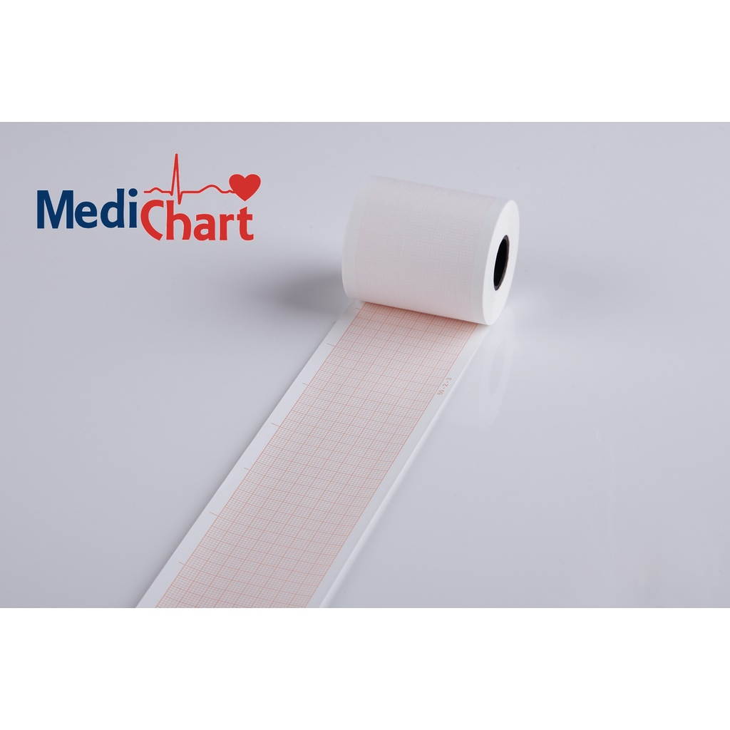 Premium Thermal Paper ECG Red In Roll 50mm x 20M x 16mm [MEDICHART ...
