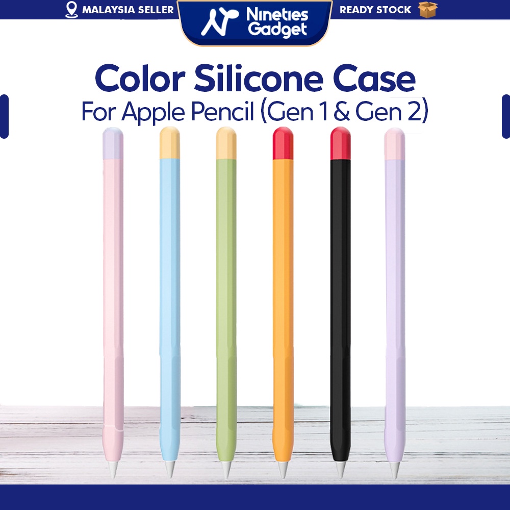 Soft Silicone Color Sleeve Pencil Pen Case for Apple Pencil 1st/ 2nd ...
