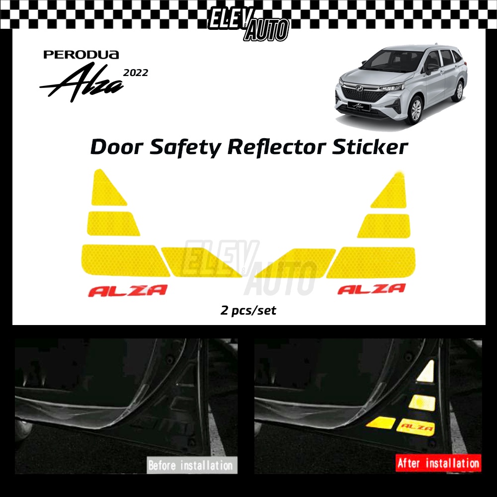 Perodua Alza 2014 - 2023 Door Safety Reflective Sticker Trim Cover ...