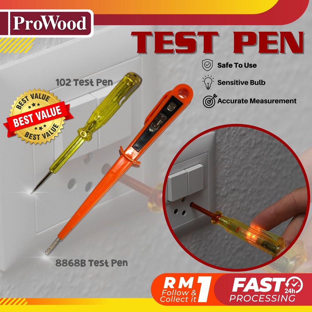 Test Pen Spark Detecting Screw Driver Pen Ujian Elektrik Electrical ...