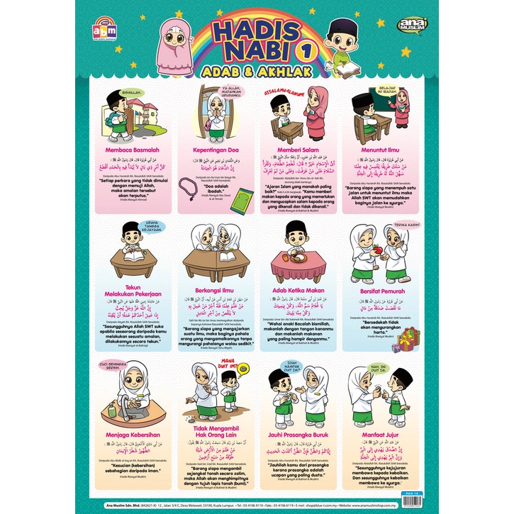 POSTER HADIS NABI 1 poster ana muslim | Shopee Malaysia