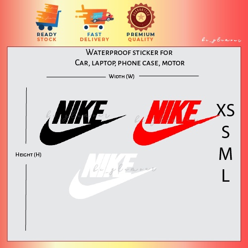 [D1] NIKE logo Sticker sports shoes stiker waterproof pantulan cahaya ...