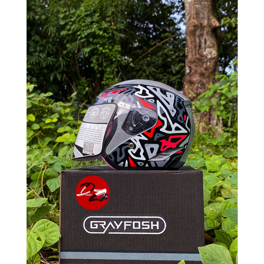 GRAYFOSH G6 KIDS HELMET BUDAK HELMET (UMUR 4-12) VISOR G6 Smoke SIRIM ...