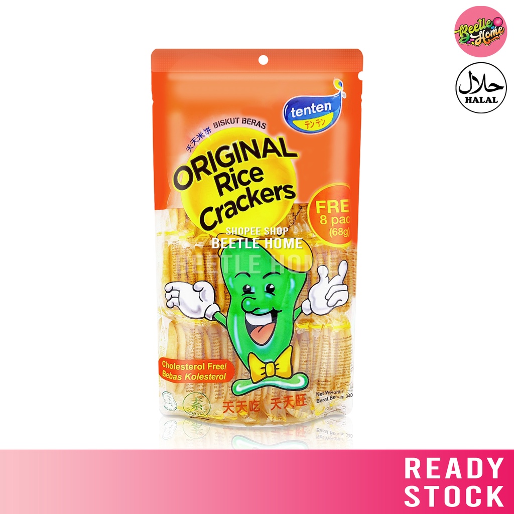 (New Packing) TENTEN Original Rice Crackers 340g+68g / SENBEI Biscult ...