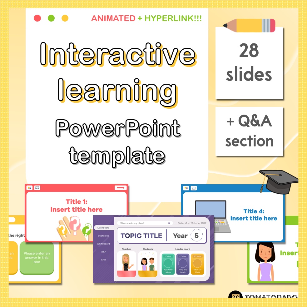 Interactive Learning PowerPoint Presentation template [For teachers and ...