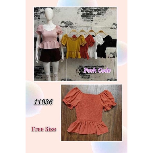 Posh Code Brand Princess Sleeve Fashion Top (DROOM) | Shopee Malaysia
