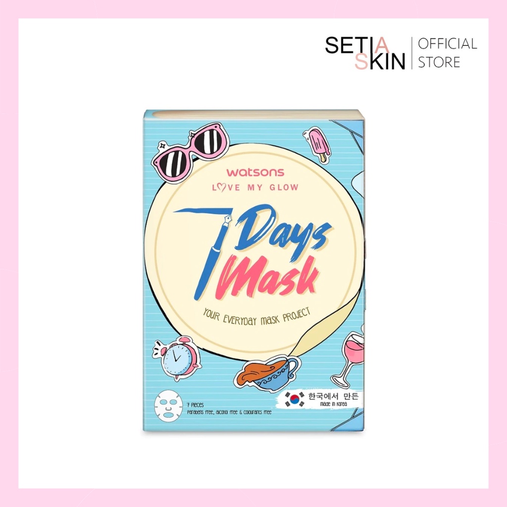7 Days Mask Box Set Everyday Face Mask Glowing Hydrated Skin by Watsons ...