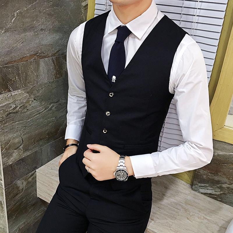 Spring suit vest men s casual British small suit Korean version slim ...