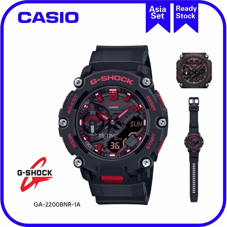 G SHOCK Ignite Red Series GA-2200BNR-1 GA-2200BNR GA-2200 | Shopee Malaysia