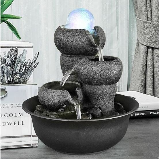 Simple Living Room Flowing Water Fountain Decoration Feng Shui Ball ...